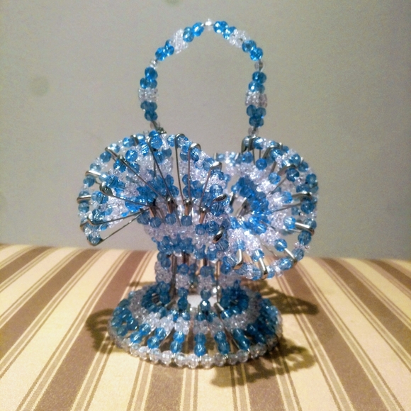 Accents | Vintage Handmade Bead Basket | Poshmark